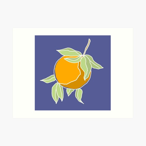 "Vintage Orange Drawing" Art Print by ChloeArttt | Redbubble
