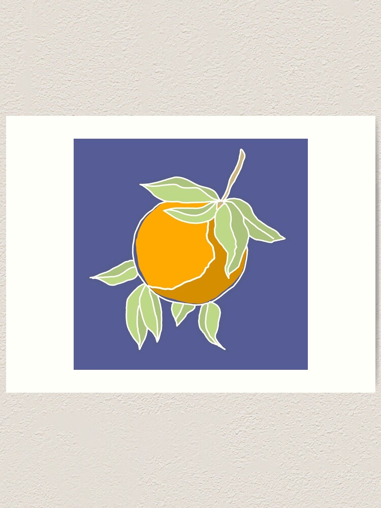 "Vintage Orange Drawing" Art Print by ChloeArttt | Redbubble