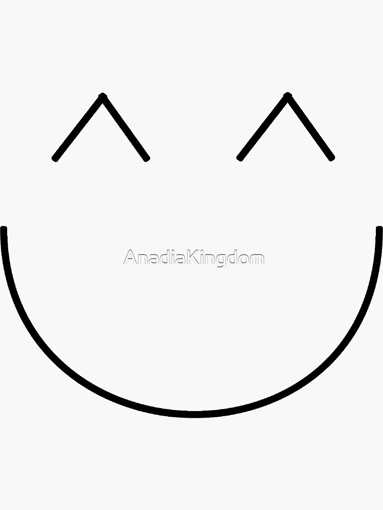 "Smiley Face with Happy Eyes - Simple & Calming " Sticker by ...
