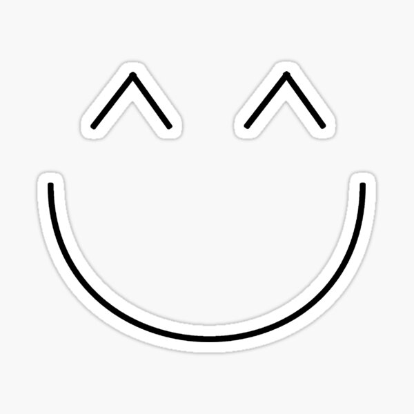 "Smiley Face with Happy Eyes - Simple & Calming " Sticker by ...