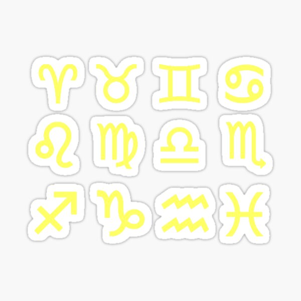 "Yellow Zodiac" Sticker for Sale by tmntphan | Redbubble