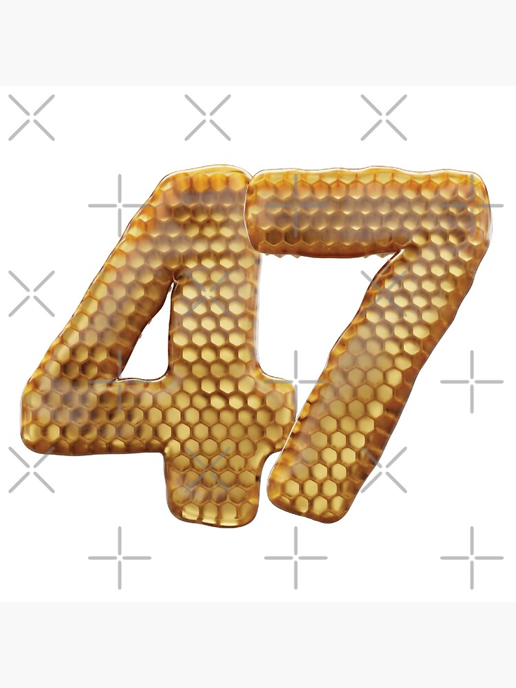 "47 Number 3d Honey Numbers Font" Poster for Sale by HelloFromAja ...