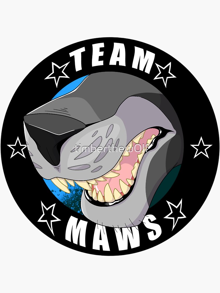 "Wolf Team Maws" Sticker for Sale by timberthew0lf | Redbubble