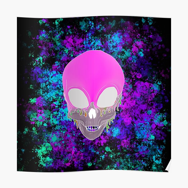 "Inverted melting alien" Poster by Emilybottoms32 | Redbubble