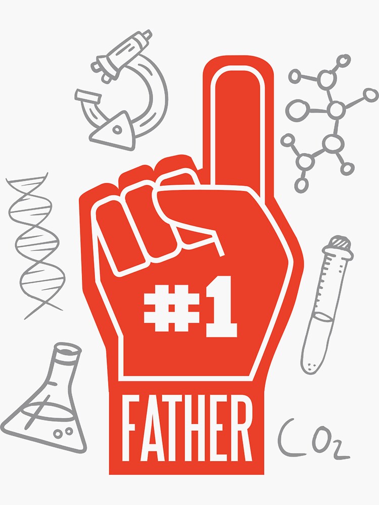 "NUMBER ONE #1 FATHER!" Sticker for Sale by marial27 | Redbubble