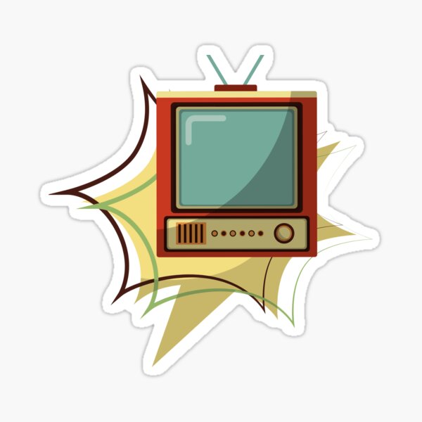 "Pop Art Vintage Television Set" Sticker for Sale by tekstalgia | Redbubble