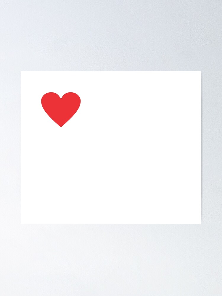 " Red Heart - Cute Little Red Heart" Poster by Tetete | Redbubble