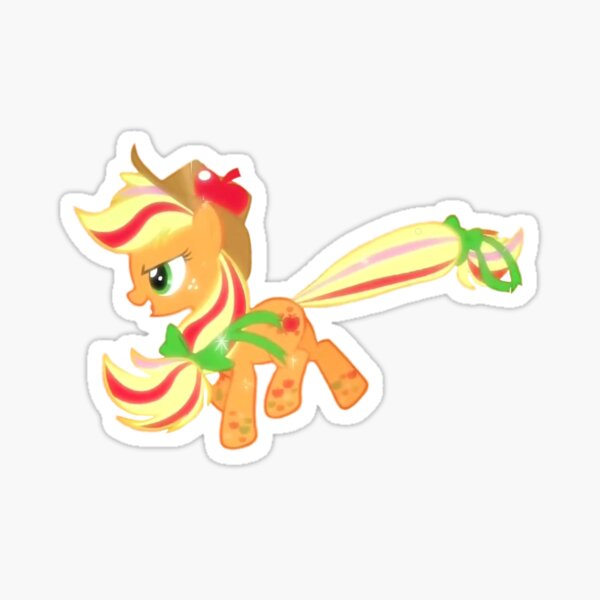 "Rainbow Power Applejack" Sticker by hannahmander | Redbubble