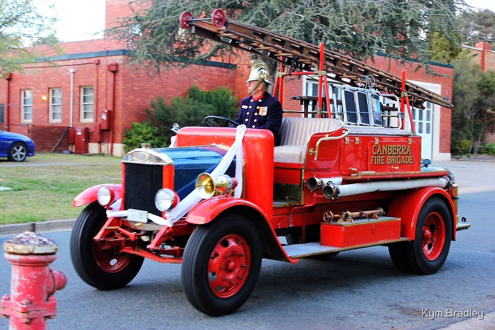 "Vintage Fire Engine Canberra Australia 28 Dennis 250" by Kym Bradley ...