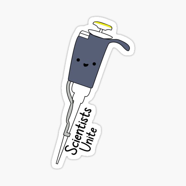 "Scientists Unite! - Pipette" Sticker by HarryBull | Redbubble