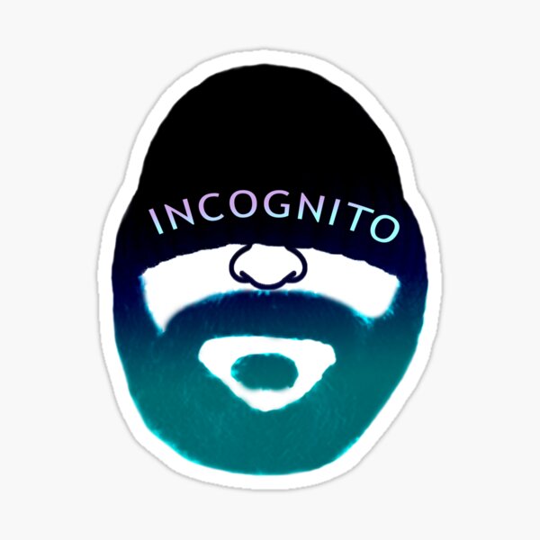 "Mr. Incognito with a beard in a unique style" Sticker for Sale by ...