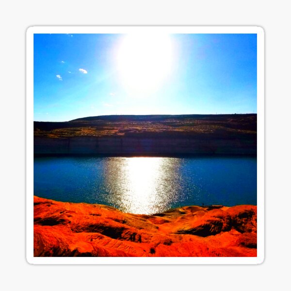 "Red Rocks, River Sunset" Sticker for Sale by IgniteWithin | Redbubble
