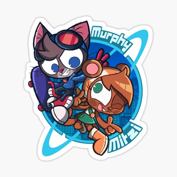 Pegatina «Orbital Murphy y Mitzi» de AJMarekArt | Redbubble