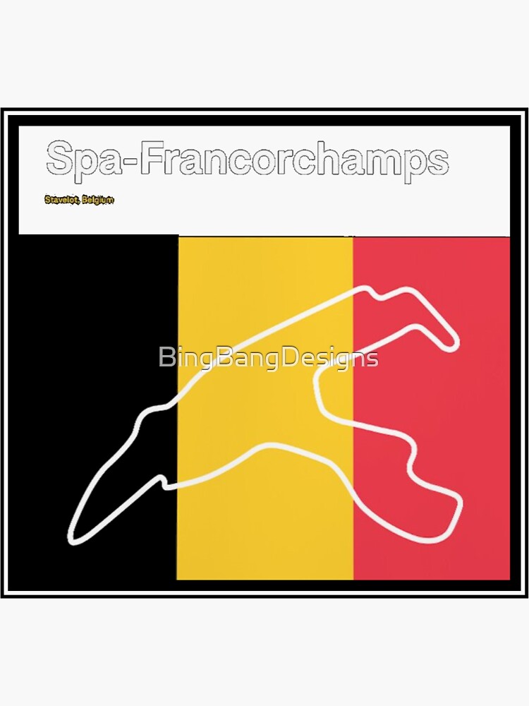 "Spa-Franchorchamps Circuit" Sticker for Sale by BingBangDesigns ...