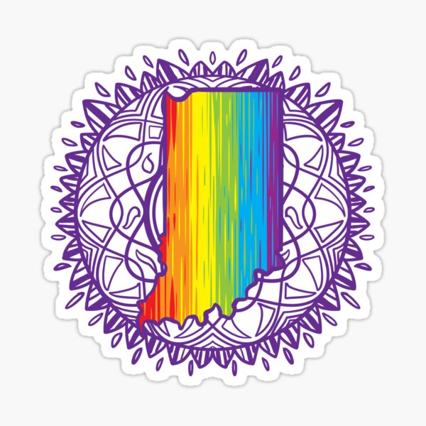 "Indiana Pride" Sticker for Sale by manfishinc | Redbubble