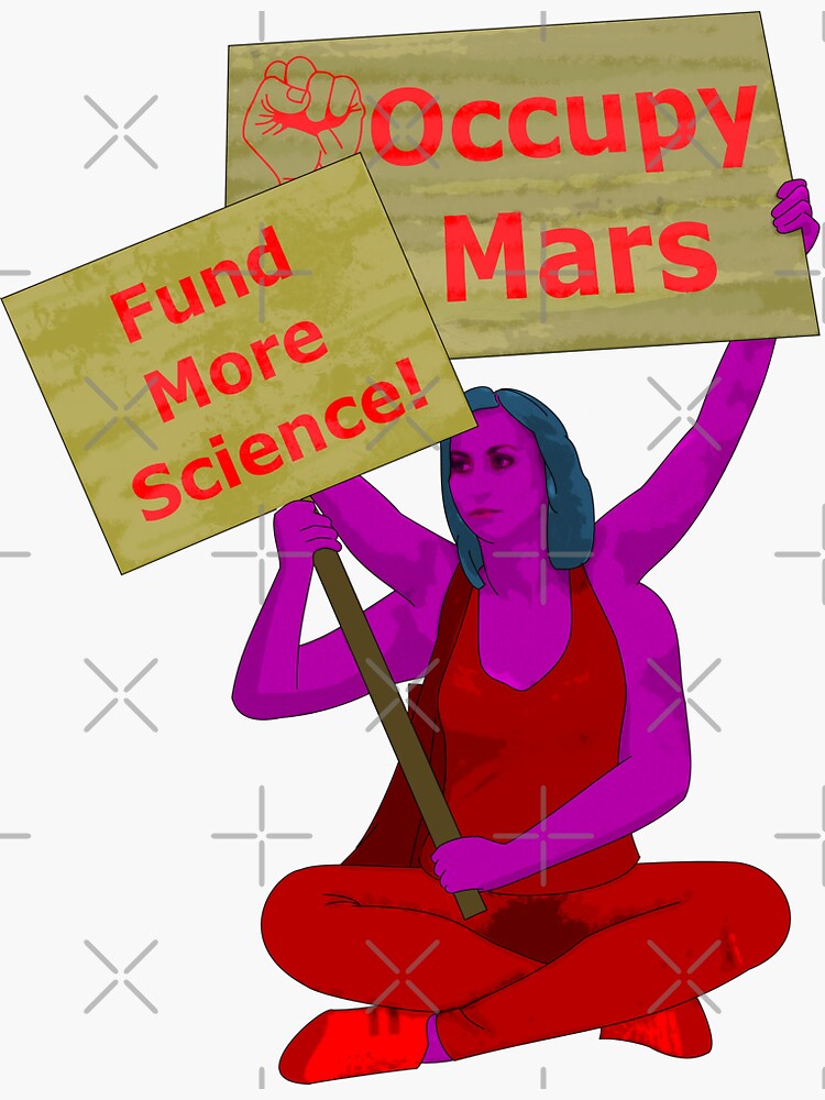 "occupy mars" Sticker for Sale by IanByfordArt | Redbubble