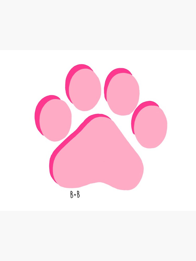 "bright pink paw print" Sticker by blaise-bentley | Redbubble