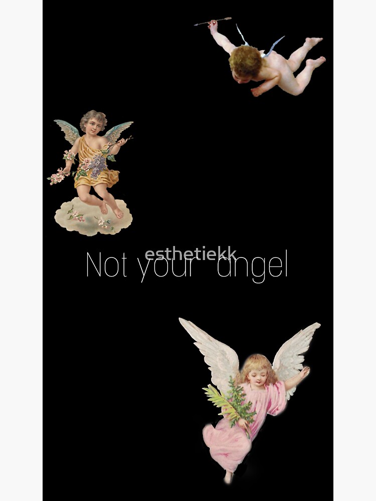 "Not your angel T-shirt" Sticker for Sale by esthetiekk | Redbubble