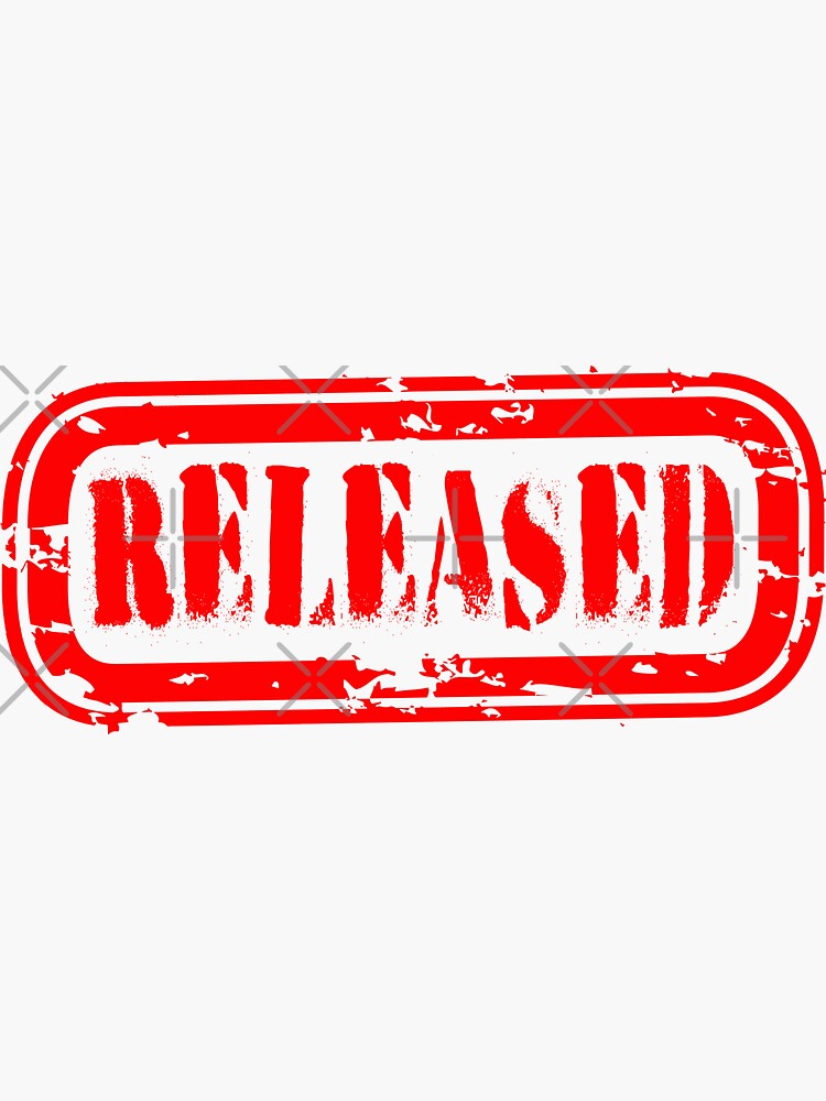 "RELEASED" Sticker by kirkomed | Redbubble
