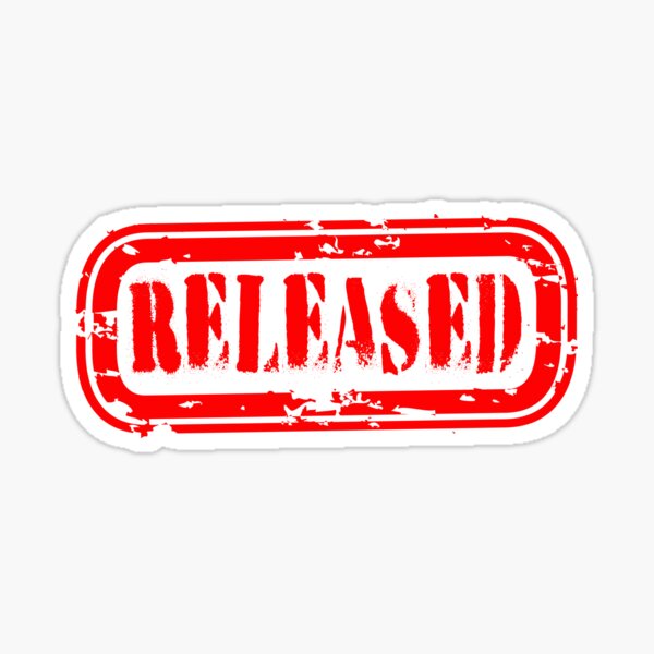 "RELEASED" Sticker by kirkomed | Redbubble