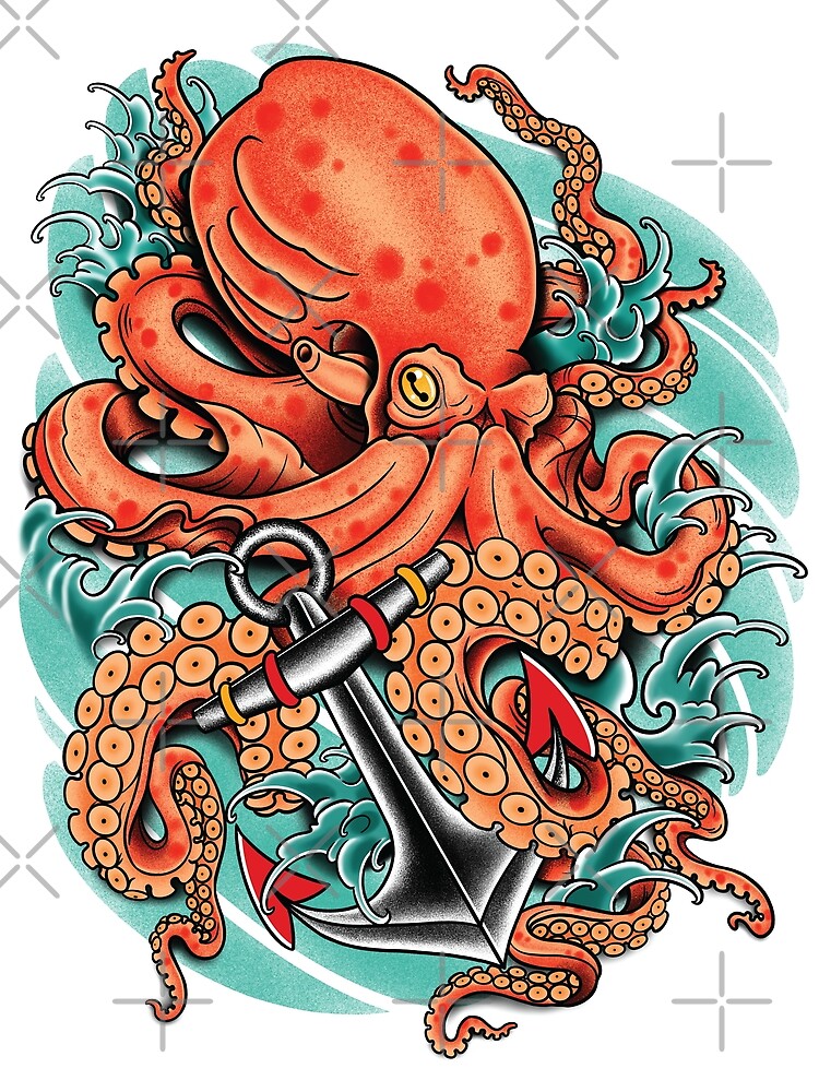 Traditional Octopus Drawings