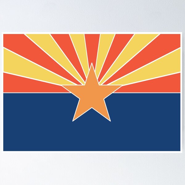 "Arizona Flag with Modern, Minimalist Colors. Show your Arizona state ...
