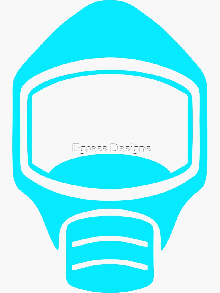 "Emergency Escape Mask (or Smoke Hood, or Gas Mask) Sign" Sticker for ...