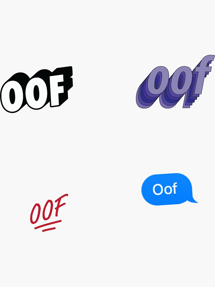 "oof stickers" Sticker by asymmetrickid | Redbubble