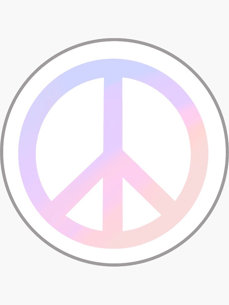 "Pastel Peace Sign" Sticker by juliamarieee | Redbubble