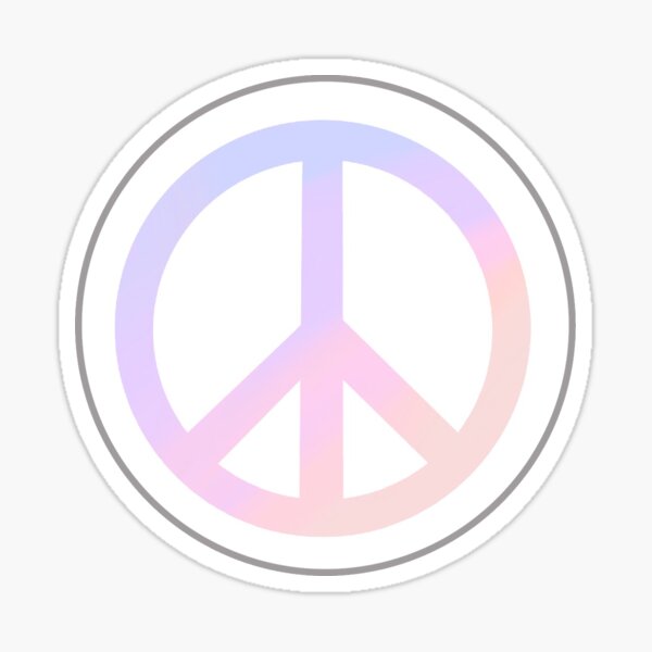 "Pastel Peace Sign" Sticker by juliamarieee | Redbubble