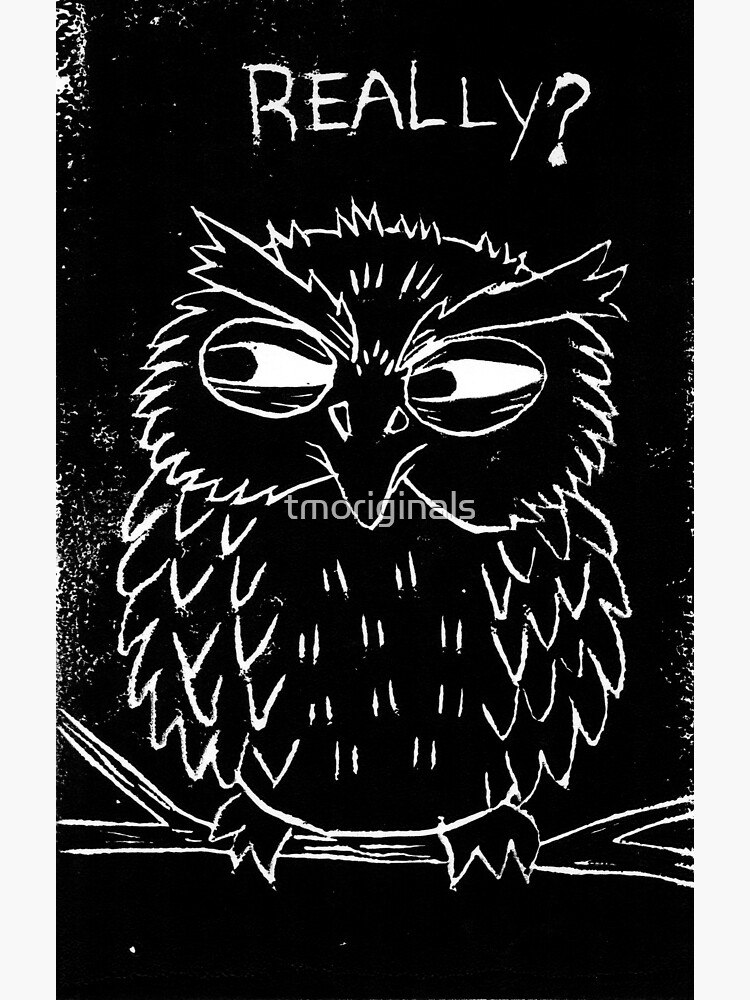 "Really? (Judging Owl)" Sticker for Sale by tmoriginals | Redbubble