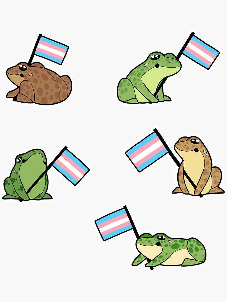 "Trans Frog Pride Stickers" Sticker for Sale by tosaking | Redbubble