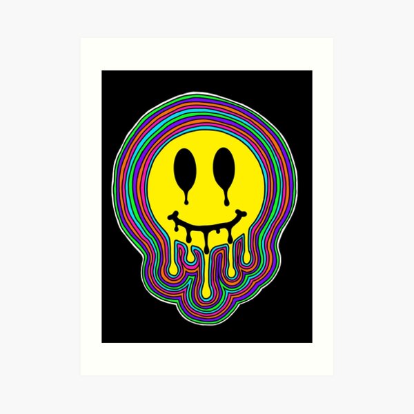 "Trippy Smiley Face" Art Print for Sale by daryn-odell | Redbubble