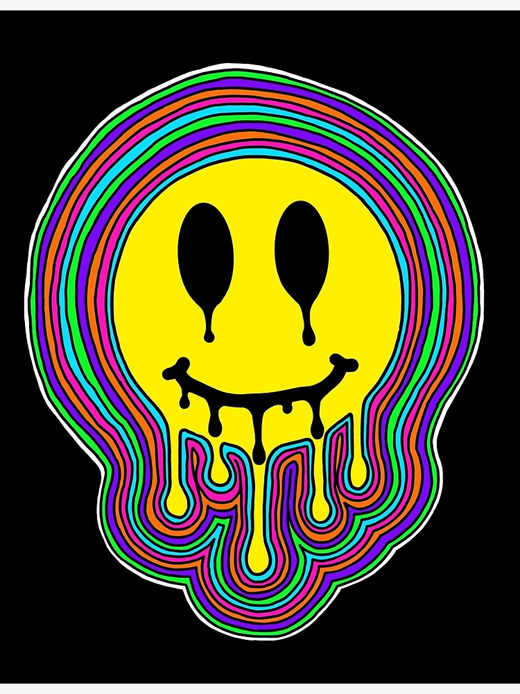 "Trippy Smiley Face" Art Print for Sale by daryn-odell | Redbubble