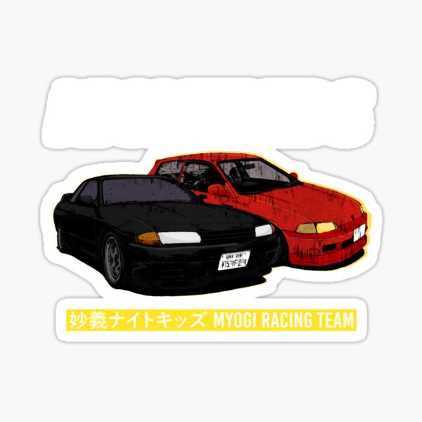 "Initial D - Night Kids Print" Sticker by giratina13 | Redbubble