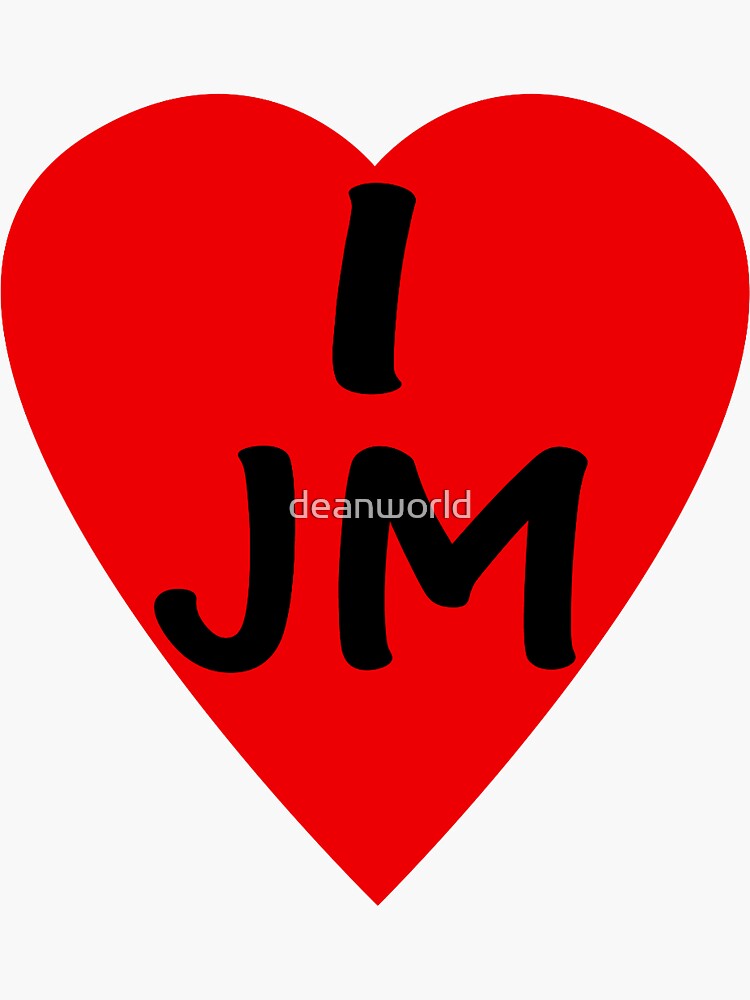 "I Love Jamaica - Country Code JM T-Shirt & Sticker" Sticker by ...