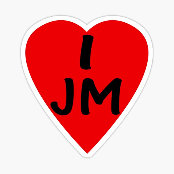 "I Love Jamaica - Country Code JM T-Shirt & Sticker" Sticker by ...