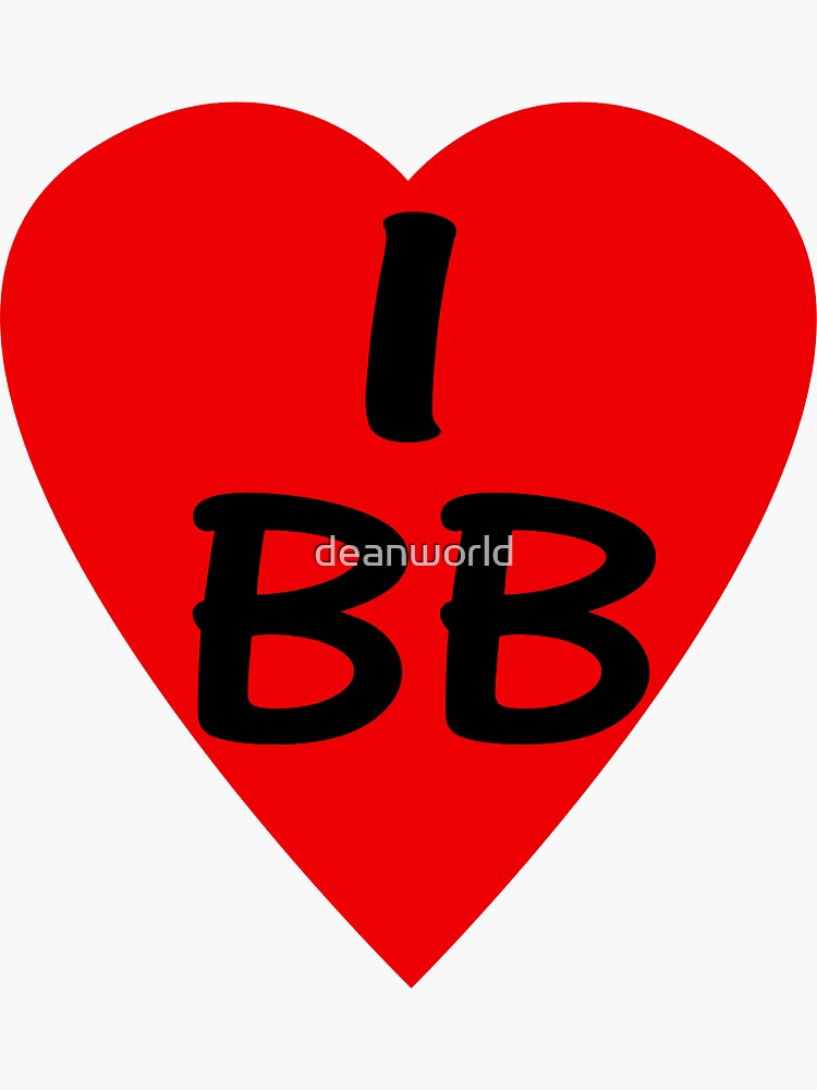 "I Love BB - Country Code Barbados T-Shirt & Sticker" Sticker by ...