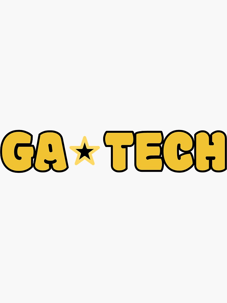 "GA TECH" Sticker by sydneyywynne | Redbubble