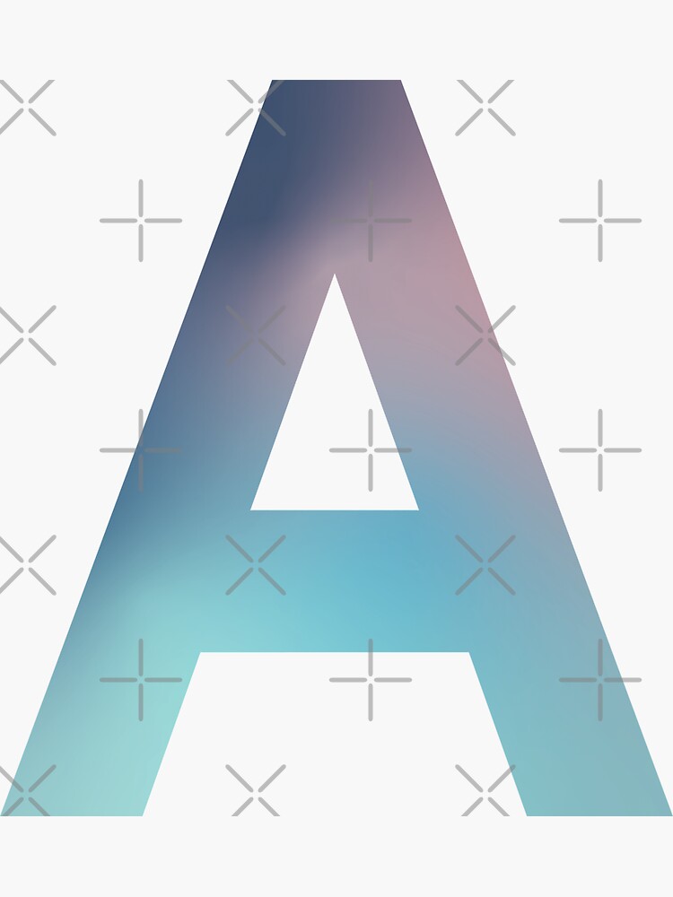 "Gradient Letter A Initial Alphabet" Sticker for Sale by murialbezanson ...