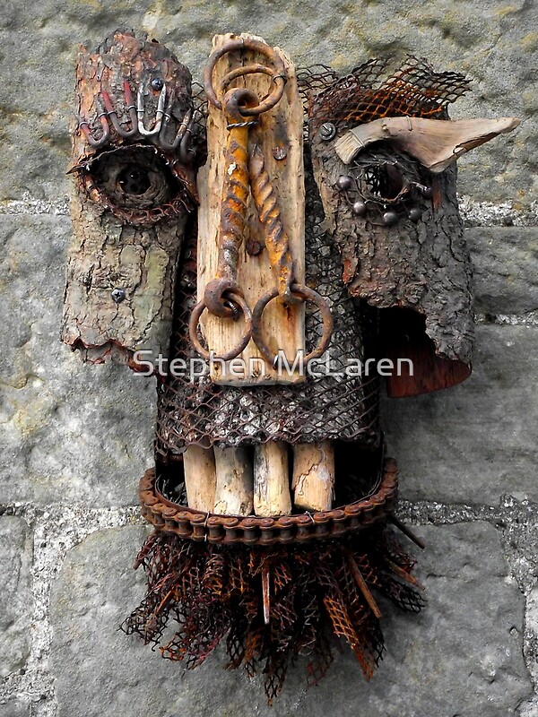 "Bridle Mask ( red beard )" by Stephen McLaren | Redbubble