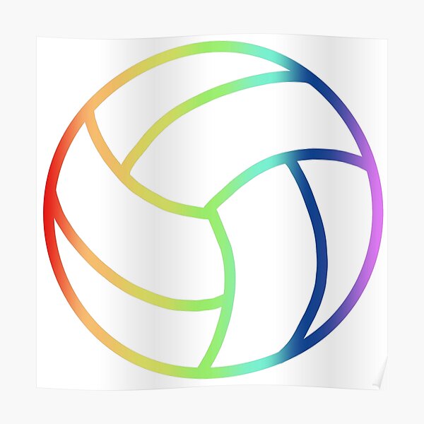 "Rainbow Volleyball" Poster by rcheng | Redbubble