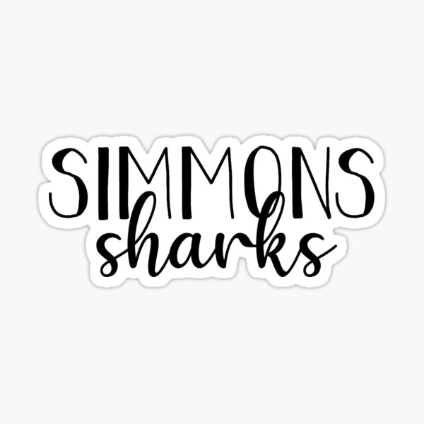 "Simmons Sharks Simmons University Simmons College" Sticker for Sale by ...