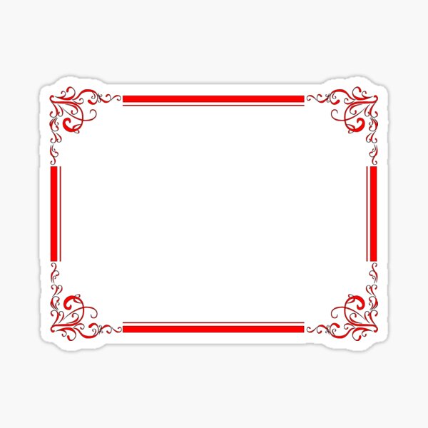 "custom border for labels, stickers, invitations" Sticker by ...