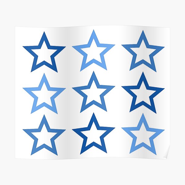 "blue STAR" Poster for Sale by remfriedd | Redbubble