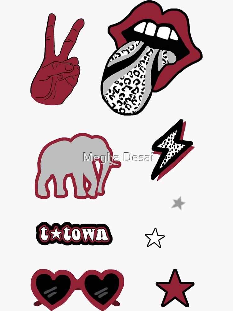 "university of alabama bama roll tide sticker pack" Sticker by mktd6 ...