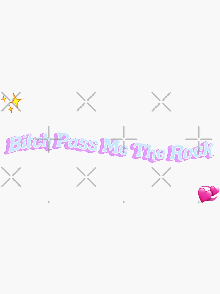 "Pass me the rock sticker pack" Sticker for Sale by sokoi | Redbubble