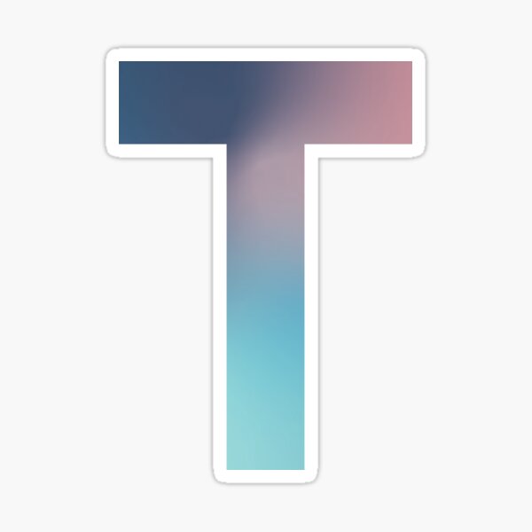 "Gradient Letter T Initial Alphabet" Sticker for Sale by murialbezanson ...