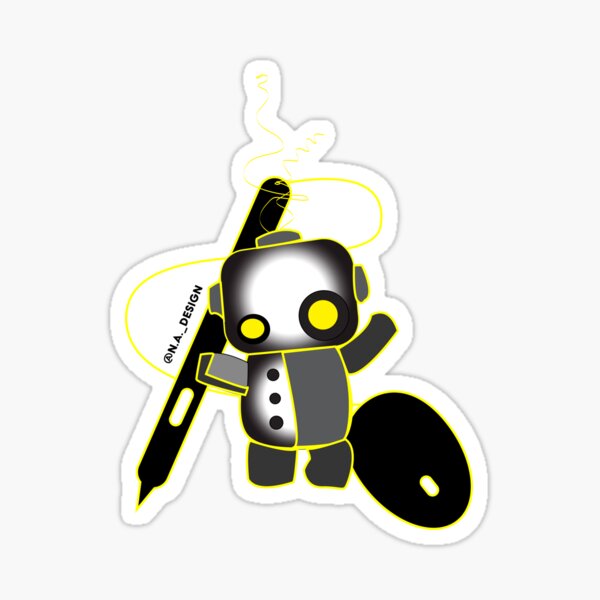 "N.A Design logo Bot" Sticker by NA-Design003 | Redbubble