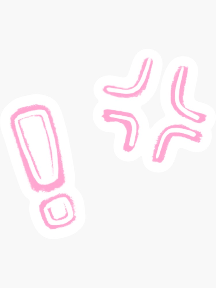 "Kawaii Pink Punctuation Marks" Sticker by CakeMonet | Redbubble